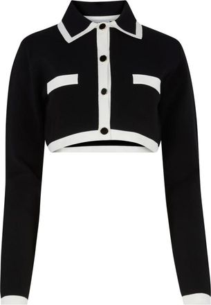 Nina Ricci Femme, Pulls, Noir, Taille: 40 FR Cropped Knit Cardigan