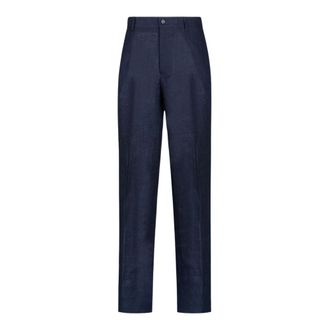 Dolce & Gabbana Weite Leinenhose - - Trousers - Herren - Blau - L