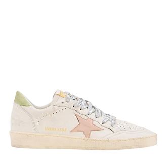 Golden Goose Low-Top Sneaker - White Ballstar Sneakers With Pink Star - Gr. 39 (EU) - in Wei&szlig; - f&uuml;r Damen