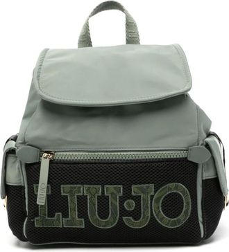 Liu Jo Femme, Sacs, Vert, Taille: ONE Size Sac &agrave; dos multi-poches avec logo style vintage