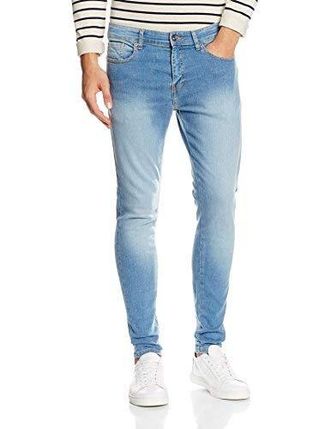 Enzo Jeans Homme Ez326 Jeans skinny, Bleu (Blue Light Wash), 28W / 30L (Taille fabricant: 28 S) EU