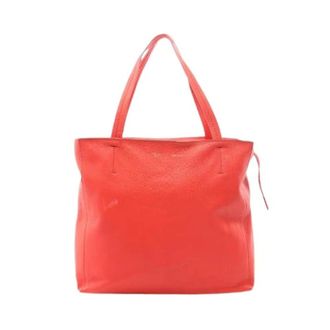 Celine Pre-owned Cabas Horizontal Small Leather Tote Bag - Femme - Pre-owned - Rouge - Taille: ONE Size