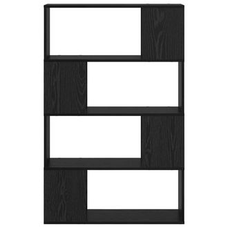 Generic Offene B&uuml;cherregale, Freistehend, Platzsparendes Aufbewahrungsregal aus Holzwerkstoff f&uuml;r B&uuml;cher, Dekoration und Medien (Schwarze Eiche)