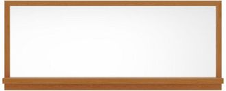 Vente-Unique Miroir mural avec tablette en bois de chêne - L. 120 x H. 50 cm - Naturel - JIAO