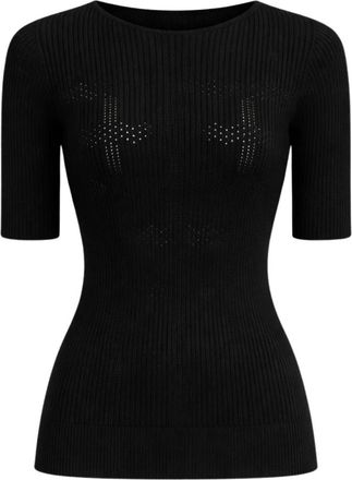 Twinset Femme, Pulls, Noir, Taille: 42 FR Maille Ras du Cou