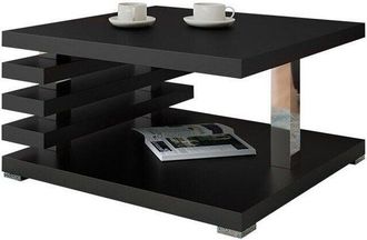 Mirjan24 Mobilier1 - Table basse Goodyear 122, Noir mat, 31x60x60cm, Diamètre: 0, Stratifié, Angulaire