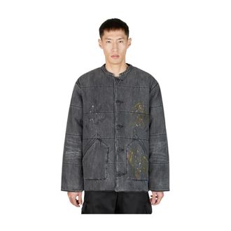 Liberaiders Denimjacke mit Farbspritzern - - Jackets - Herren - Grau - S