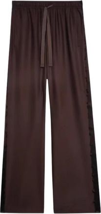 Zadig&Voltaire Femme, Pantalons, Brun, Taille: 36 FR Poma Wide Pantalons