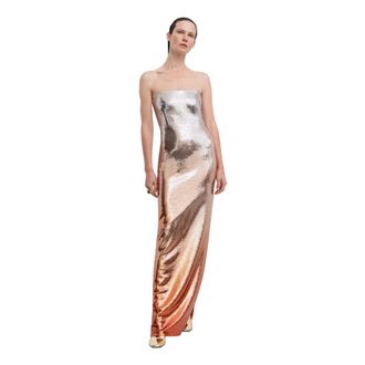 Galvan Femme, Robes, Multicolore, Taille: 36 FR Robe Bandeau Ombr&eacute;