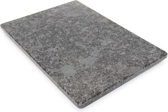 Generic Schneidebrett aus Stein - Servierplatte - K&uuml;chenbrett - Steinplatte - Untersetzer - 2 Gr&ouml;&szlig;en (Steel Grey Gl&auml;nzend, 35L x 25B cm)