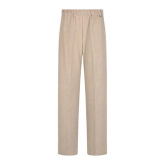 Herno Femme, Pantalons, Beige, Taille: 42 FR Pantalon large &agrave; bande lat&eacute;rale