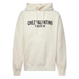 Valentino Garavani Wei&szlig;er Sweater mit individuellem Kordelzug an der Kapuze - - Sweatshirts & Hoodies - Herren - Wei&szlig; - M