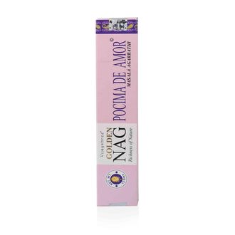 NKlaus Golden Nag Pocima de Amor Räucherstäbchen - 15g Romantisches Räucherwerk mit süßem, floralen Duft für Liebe, Harmonie und emotionale Balance