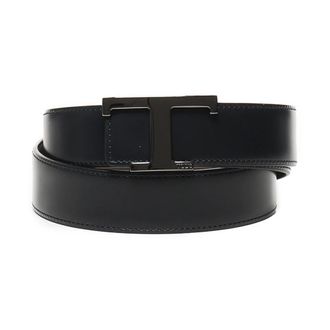 Tod's Homme, Accessoires, Noir, Taille: 115 CM Ceinture Noire &agrave; Double Face avec Boucle Intemporelle