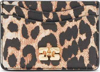 Ganni Bou Kartenetui mit Leoparden-Print - Braun