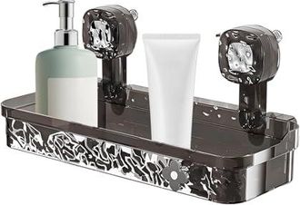 Generic Birtern &Eacute;tag&egrave;re de douche &agrave; ventouse - &Eacute;tag&egrave;re murale &agrave; ventouse pour baignoire - Support de rangement puissant avec trous de drainage, porte-&eacute;ponge s