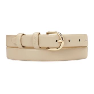 Kazar Lederband in einer neutralen Farbe - - Accessories - Damen - Beige - 110 CM