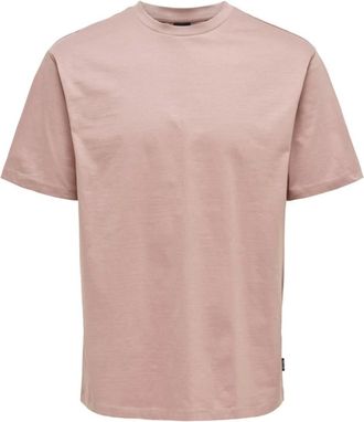 Only & Sons Only & Sons, Homme, Tops, Rose, Taille: XL T-shirt d&eacute;tente &agrave; manches courtes