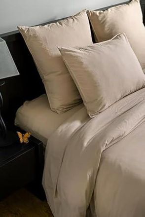 Toison d'Or Bettbezug Cape Ferret, Gewaschene Baumwolle, 220 x 240 cm, Kieselfarben