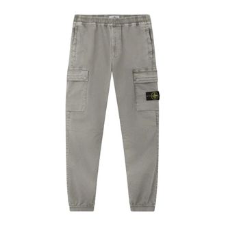 Stone Island Stretch Broken Twill Cotton Old Effekt Cargohose - - Trousers - Herren - Grau - W30