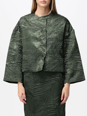 Meimeij Veste courte pliss&eacute;e en polyester &agrave; la coupe d&eacute;contract&eacute;e