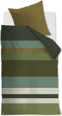 Beddinghouse Biber-Bettwäsche-Garnitur Juno Farbe Green Größe 135x200