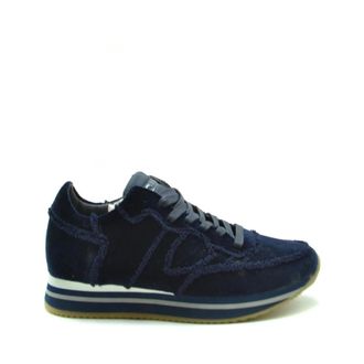 Philippe Model Blaue Wildleder Damensneakers Herbst/Winter - - Shoes - Damen - Blau - 35 EU