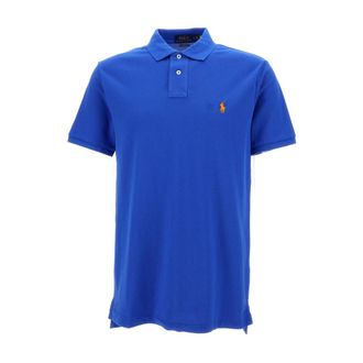 Polo Ralph Lauren Homme, Tops, Bleu, Taille: L Polo T-shirt &agrave; Logo Brod&eacute;