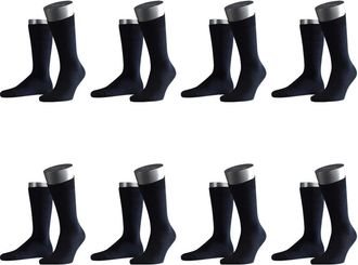 Falke Herren Business-Socken Swing 14633 8 Paar, Farbe:Blau;Sockengr&ouml;&szlig;e:39-42;Artikel:-6370 dark navy