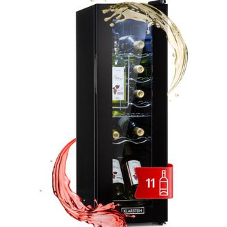 Klarstein Klarstein - Shiraz 12 Slim Uno Weink&uuml;hlschrank 32l/12Fl.Touch 85 w 5-18 &deg;c led