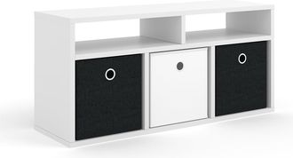 Vicco Raumteiler Hylda, stehendes Bücherregal, Weiß, 84 x 39 cm