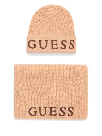 Guess Co bonnet à logo - Orange