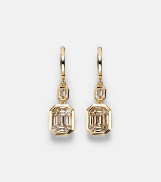 Shay Jewelry Ohrringe Illusion aus 18kt Gelbgold mit Diamanten