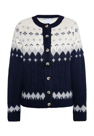 Usha Strickcardigan Damen Marine Mehrfarbig