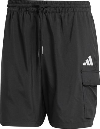 adidas Mens Essentials Small Logo Cargo Chelsea Shorts Black/White 4XL