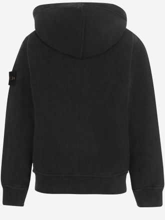 Stone Island Boys Hoodie Cotton Black Hoods & Sweatshirts