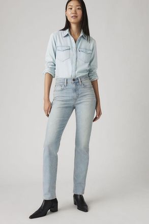 Levi's Jean 724 Taille Haute Straight - Femme - Bleu / Headwinds Ahead - 24X28