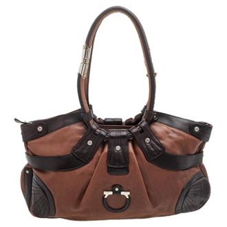Ferragamo Pre-owned Leder Handtaschen - - Pre-owned - Damen - Braun - ONE SIZE