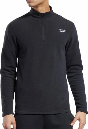 Reebok Herren Ow FLC Q Zip Sweatshirt, Schwarz, XL