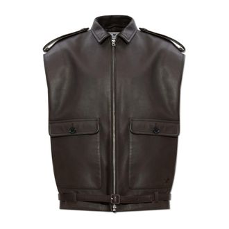 Courr&egrave;ges Lederweste - - Jackets - Damen - Braun - S