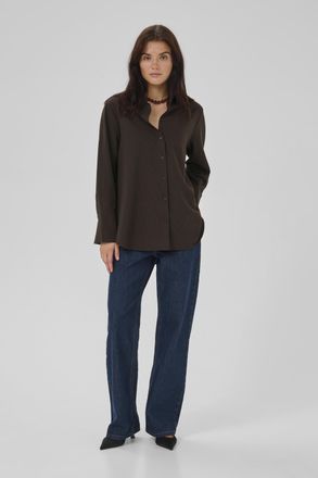 MY ESSENTIAL WARDROBE Langarm - Hemd VittaMW Langarm - Hemd Casual fit dark brown