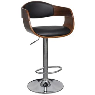 vidaXL Vidaxl - Tabouret de bar Bois courb&eacute; et similicuir