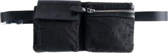 Fendi Bauchtaschen - Zucca Canvas Double Pocket Belt Bag - Gr. ONE SIZE - in Schwarz - f&uuml;r Damen