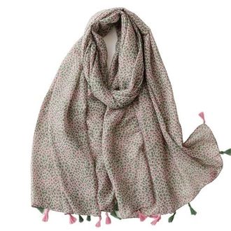 Generic &Eacute;charpe ch&acirc;le en viscose florale 180 cm pour hijab musulman, grande taille, bandeau tendance pour femme, quatre saisons, Couleur 22, taille unique