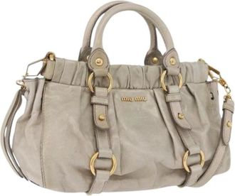 Miu Miu Sac &agrave; main Pre-owned - Femme - Pre-owned - Beige - Taille: ONE Size