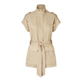 Masai Gilet &agrave; manches retrouss&eacute;es - Femme - Vestes - Beige - Taille: 38 FR