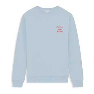 Dr&ocirc;le de Monsieur Le Sweatshirt Slogan Calligraphy - - Sweatshirts & Hoodies - Herren - Blau - XL