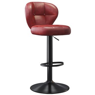 Generic Moderne, H&ouml;henverstellbare Drehhocker mit Kunstledersitzkissen In Braun/Rot/Schwarz/Gr&uuml;n/Grau und Schwarzem/Silbernem Gestell f&uuml;r K&uuml;cheninseln