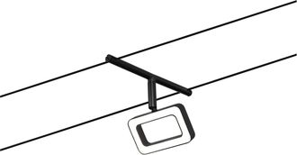Paulmann 94486 LED Seilsytem Frame Einzelspot incl. 1x4,8 W Warmweiß Schwarz matt, Chrom Kunststoff, Metall Beleuchtungssystem 3000 K