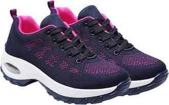 Cabilock Chaussures Femme Grandes Respirantes Baskets D&eacute;contract&eacute;es L&eacute;g&egrave;res pour Marche et Running Semelle &Eacute;paisse Confortable Bleu Fonc&eacute;